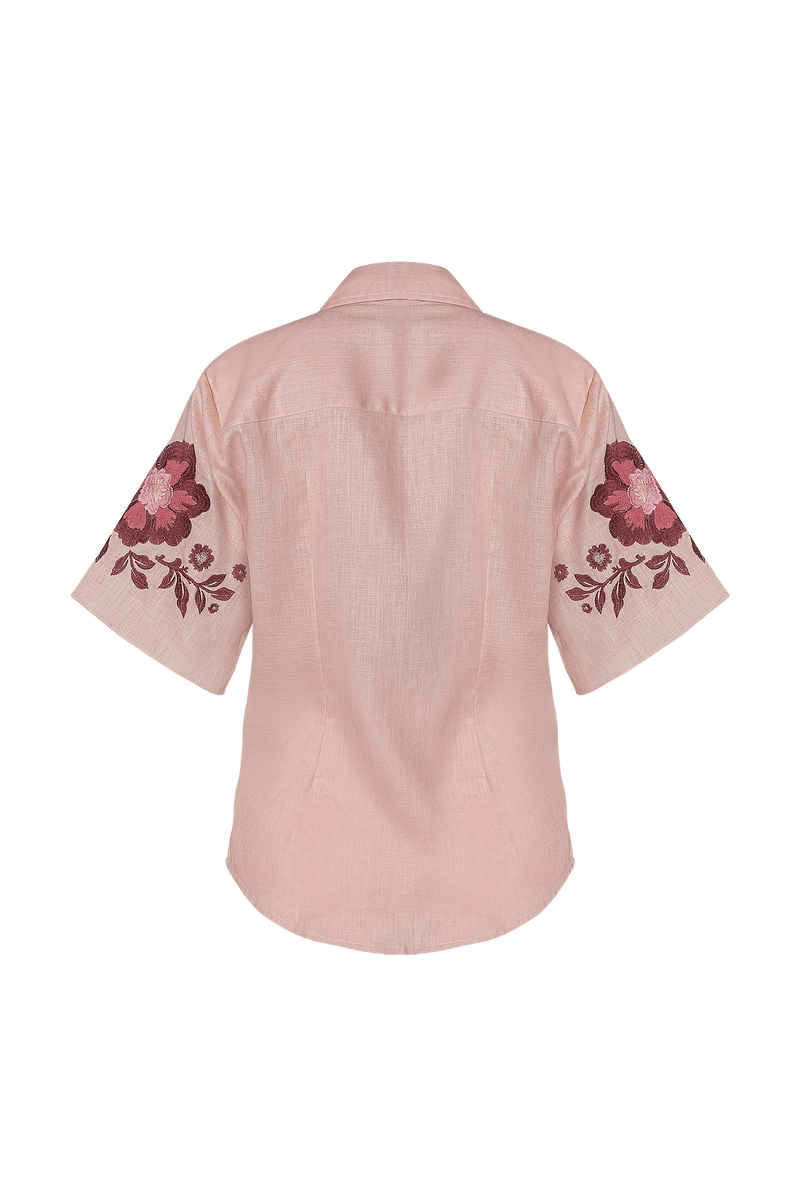 Inamorata Short Sleeve Shirt Cherry Blush – ESTEFANIA OFFICIAL